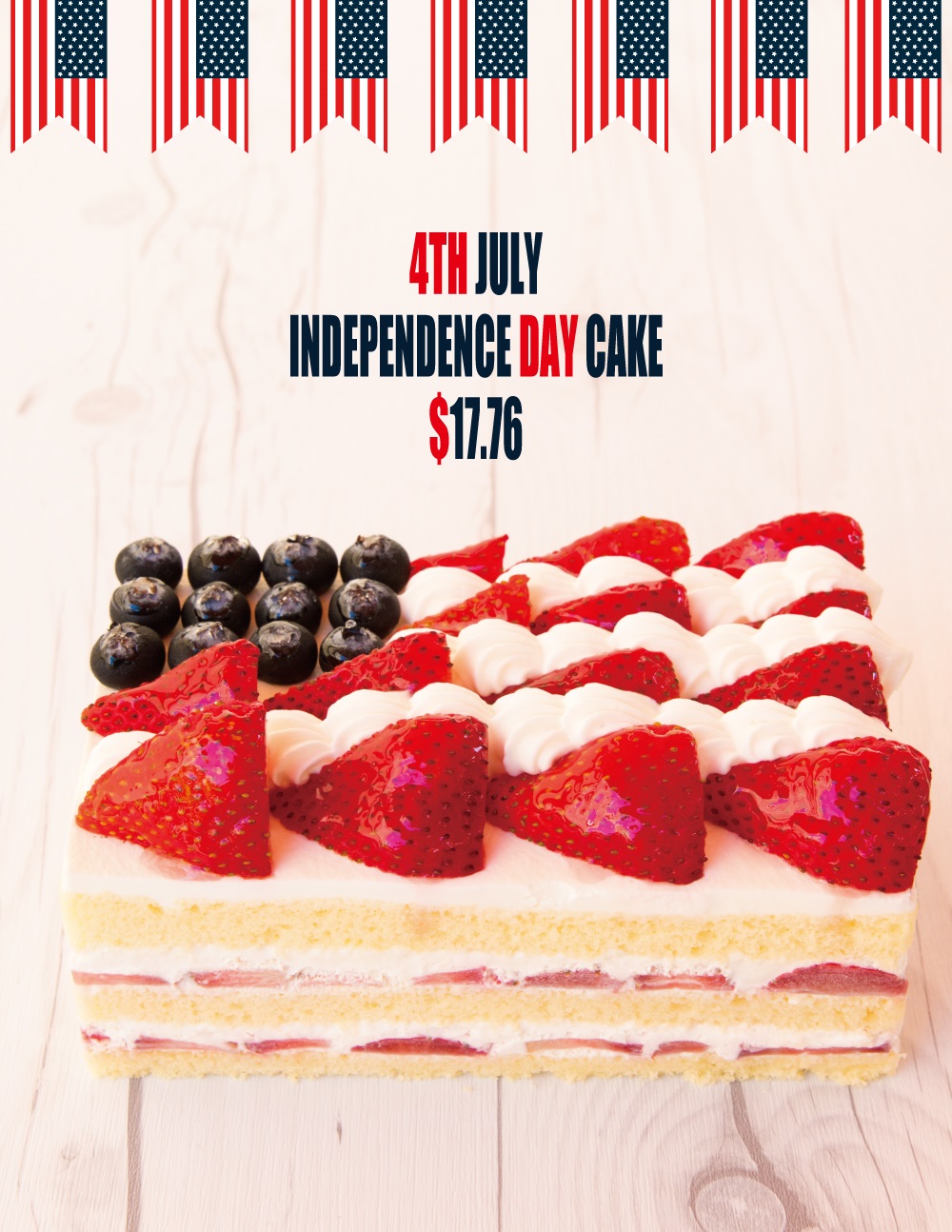 Independence Day Cake | 独立記念日ケーキ - kulu kulu ーJapanese Style Cake Shop ...